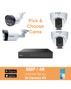 32 Channel Security Camera Systems by SCW
